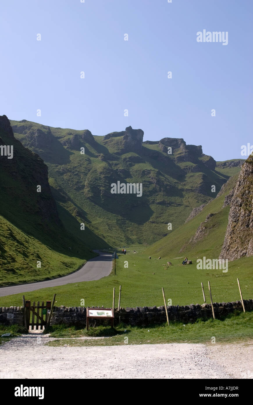 Winnats Pass near Castleton Stock Photo - Alamy