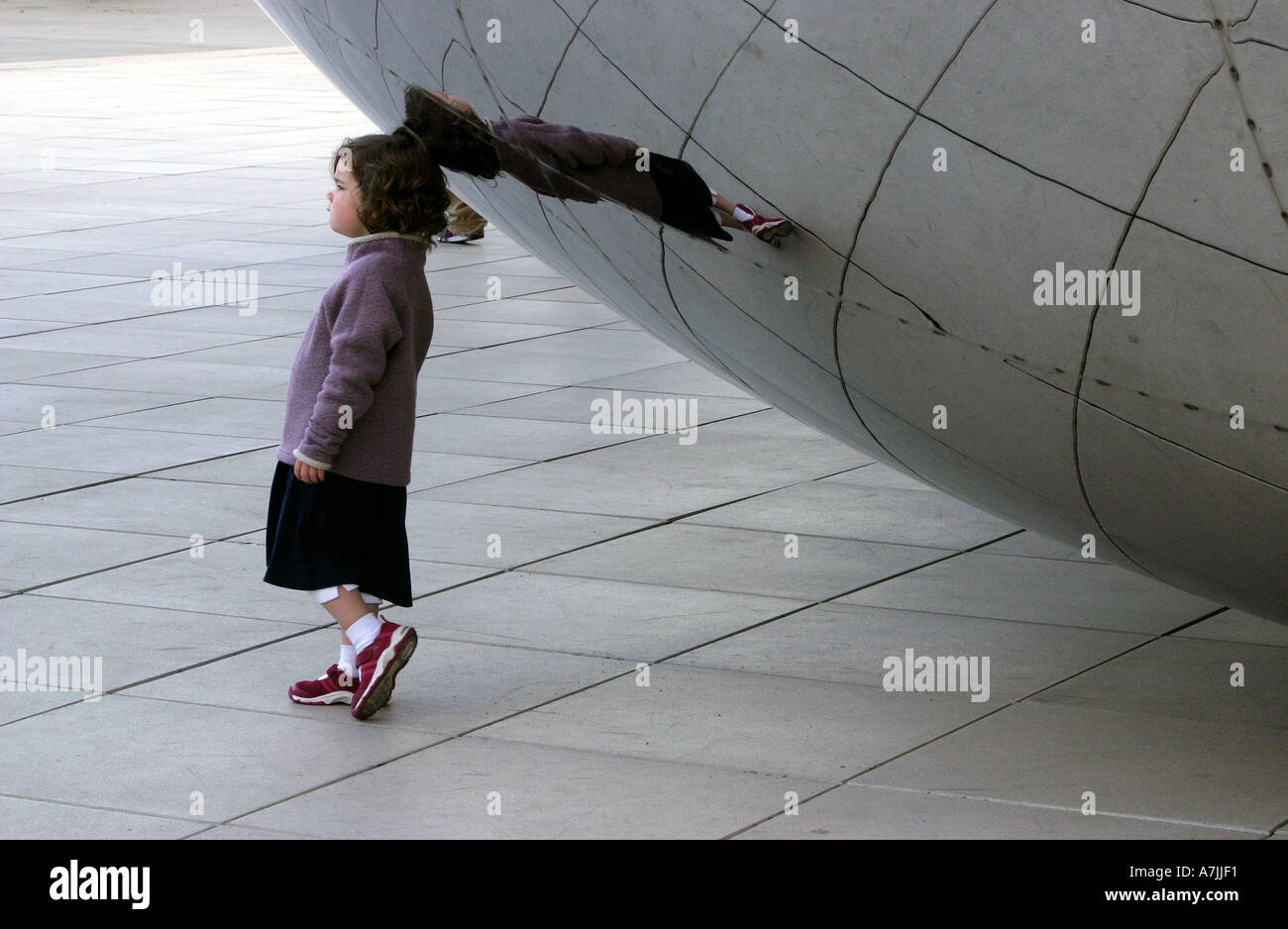little girl children kid kids child leaning lean reflect reflections ...