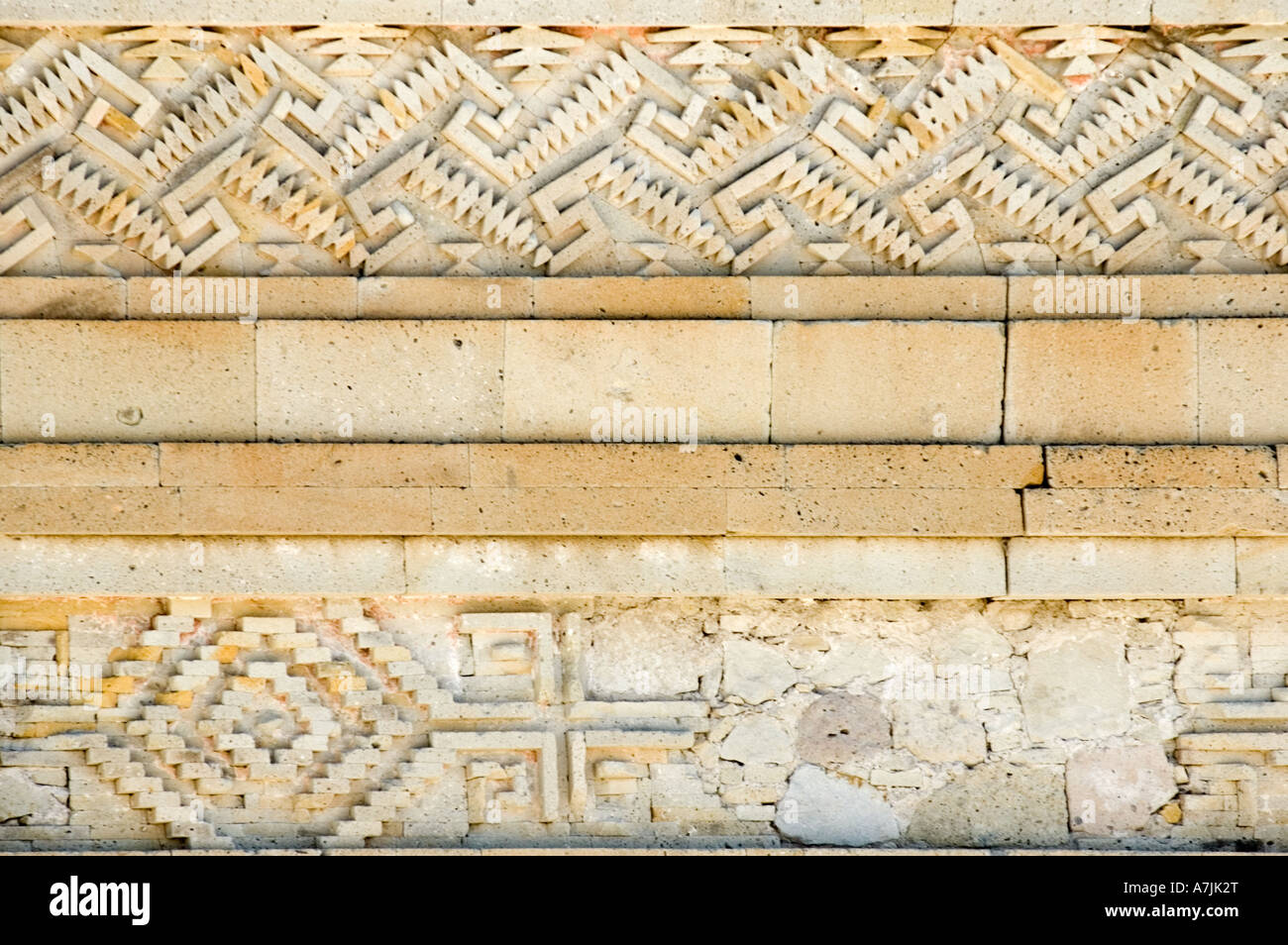 Close up of friezes in Mitla - Oaxaca - Mexico Stock Photo - Alamy