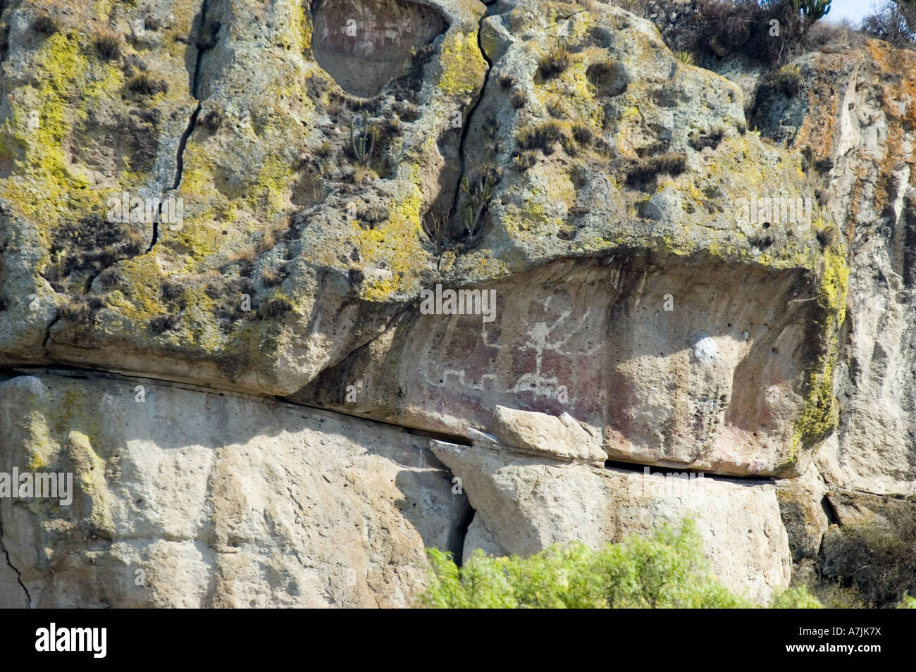 10 thousand years old drawing graffito - oaxaca - mexico Stock Photo ...