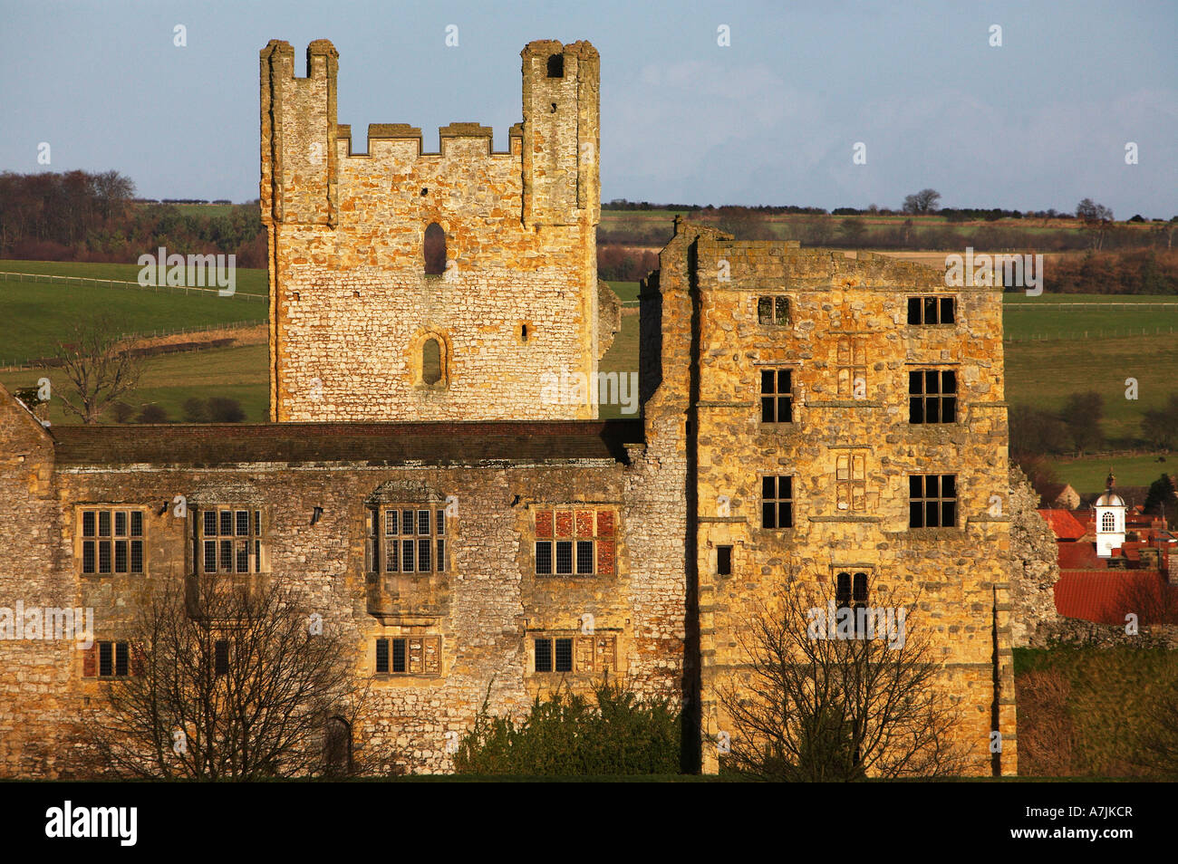 Helmsley Castle North Yorkshire from Duncombe Park Stock Photo - Alamy