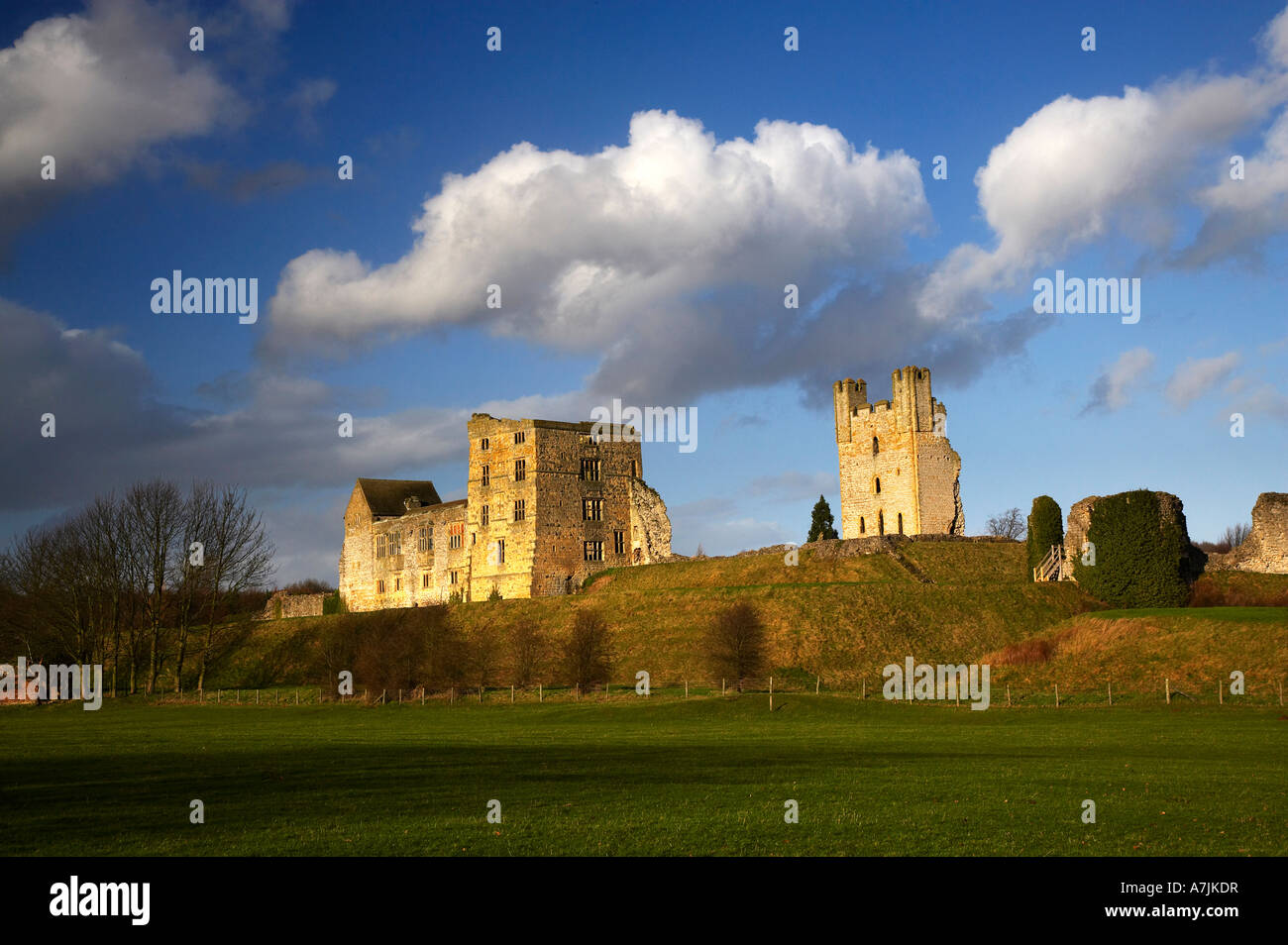Stock Photo of Helmsley Castle North Yorkshire from Duncombe Park Stock ...