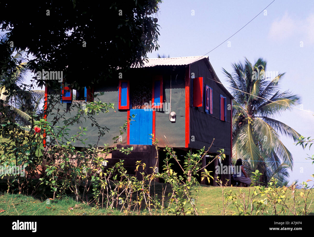 Dominica West Indies Caribbean Carib Reserve Territory Carib Home Stock ...