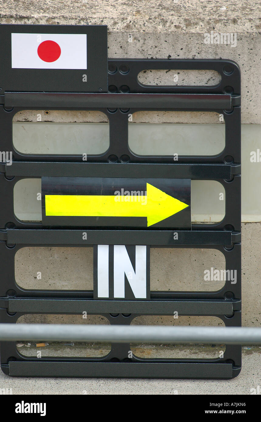 Formula One signal board Stock Photo - Alamy