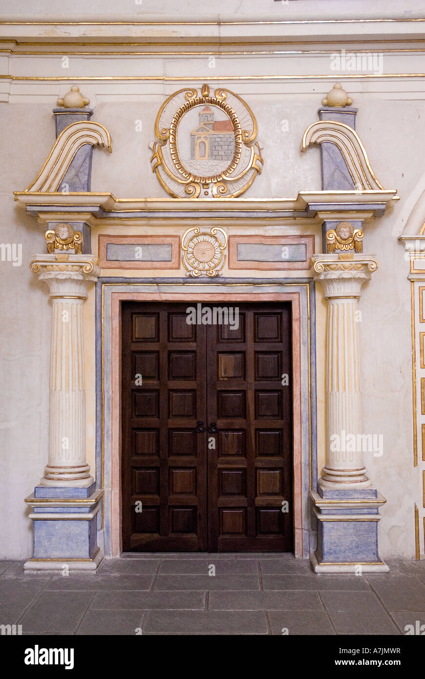 decorated door with columns in the Regional museum - Museum of culture ...