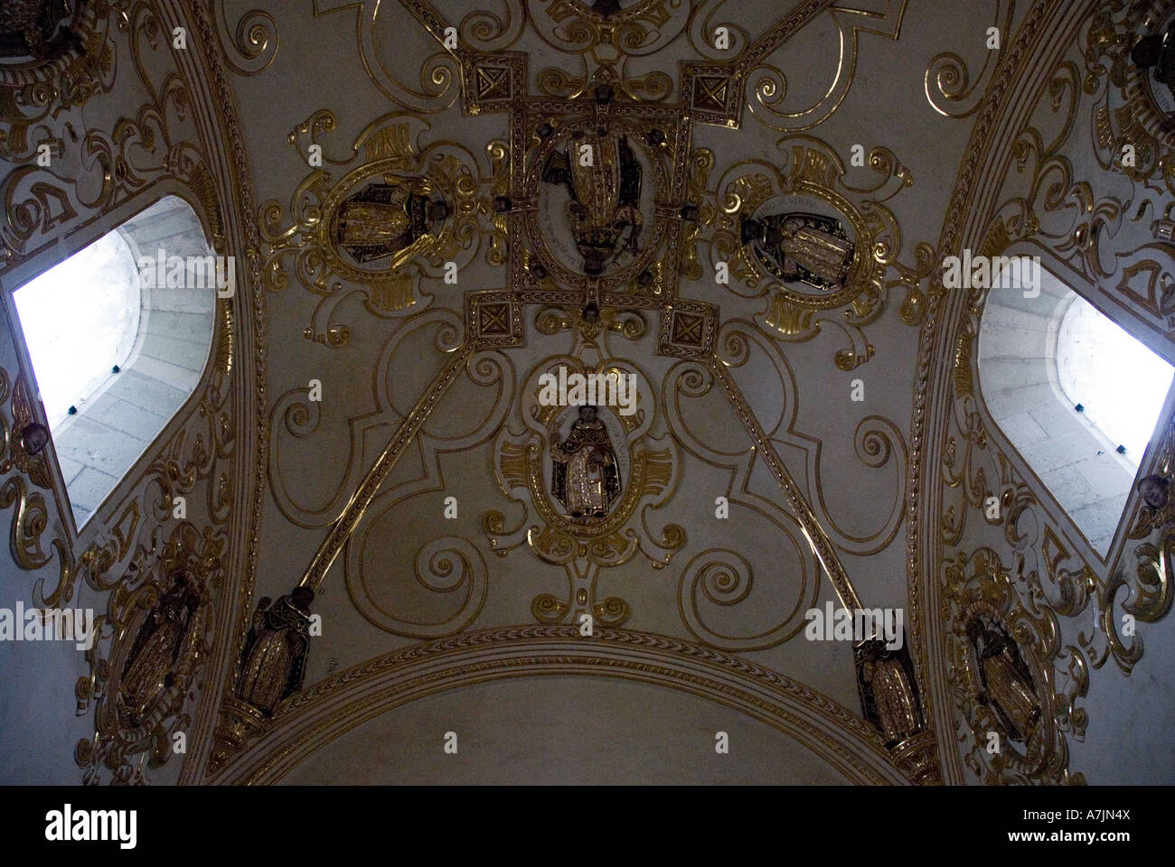 light from windows museum of culture ceiling Oaxaca Mexico Stock Photo ...