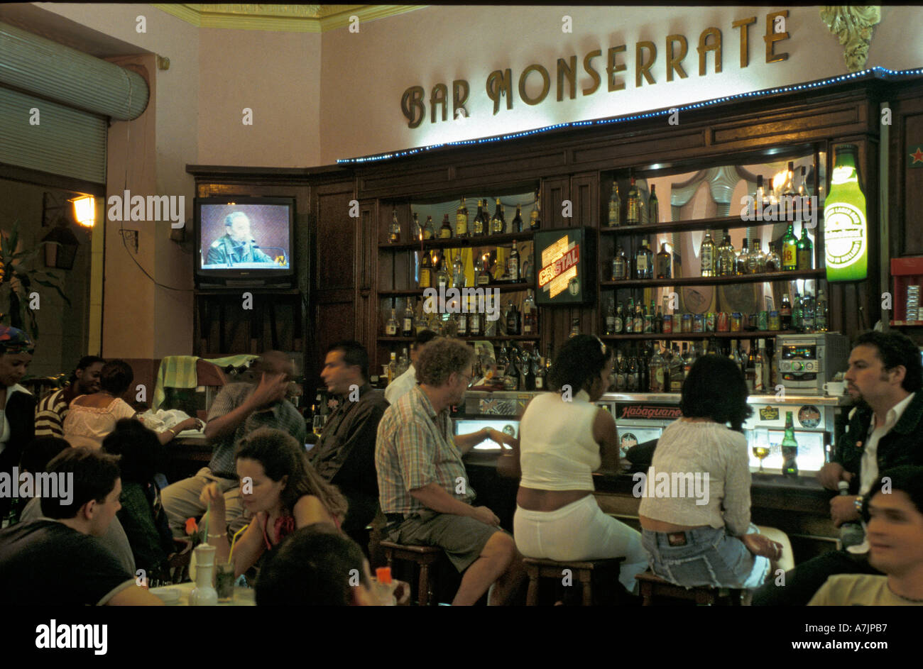 Cuba havana bar monserrate hi-res stock photography and images - Alamy