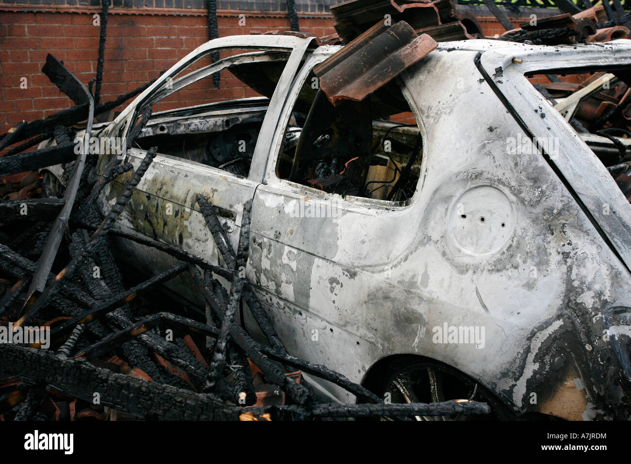 Burnt out car Stock Photo - Alamy