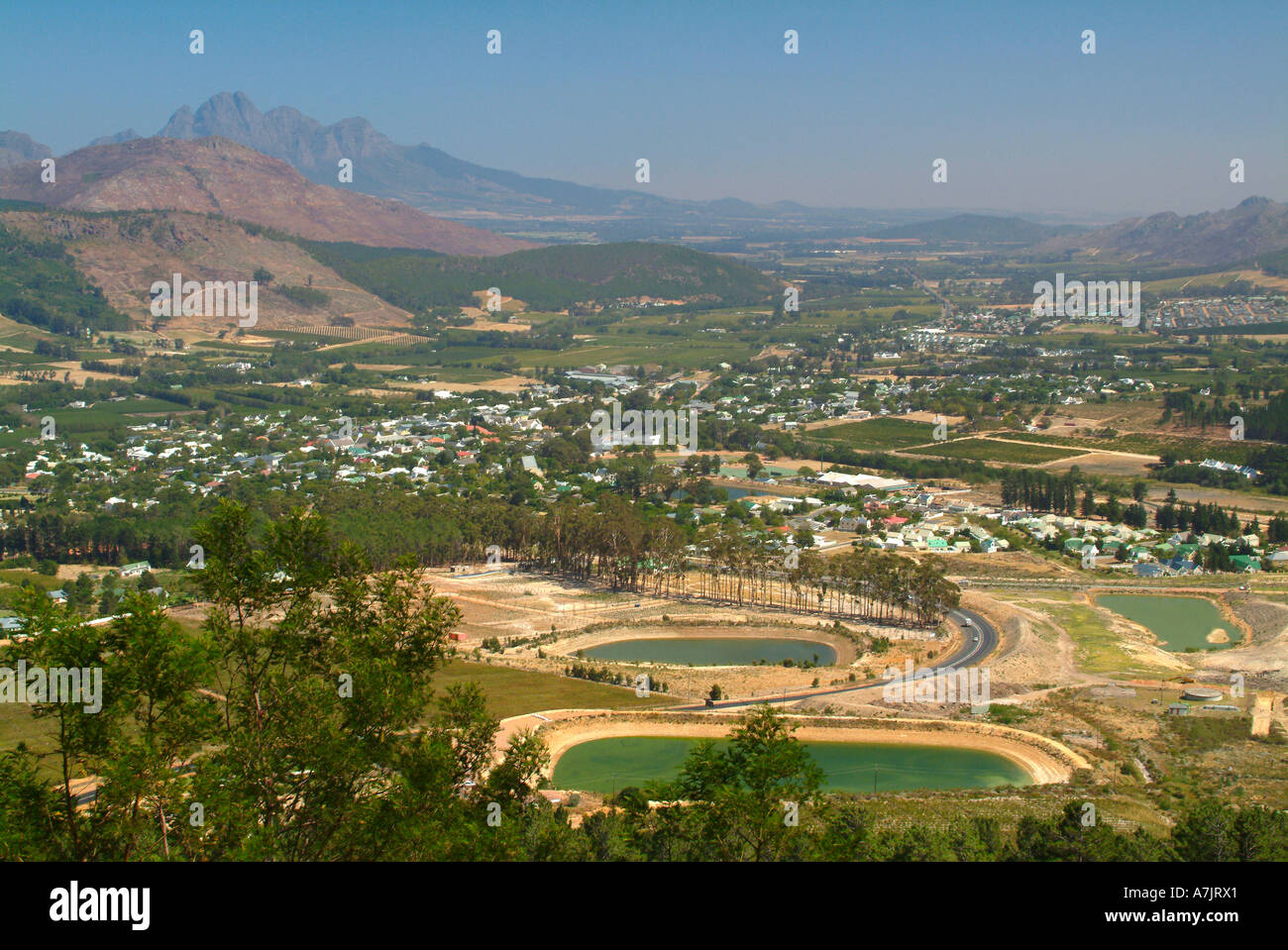 The Beautiful Scenery in the Franschhoek Valley Wine Producing Area of ...