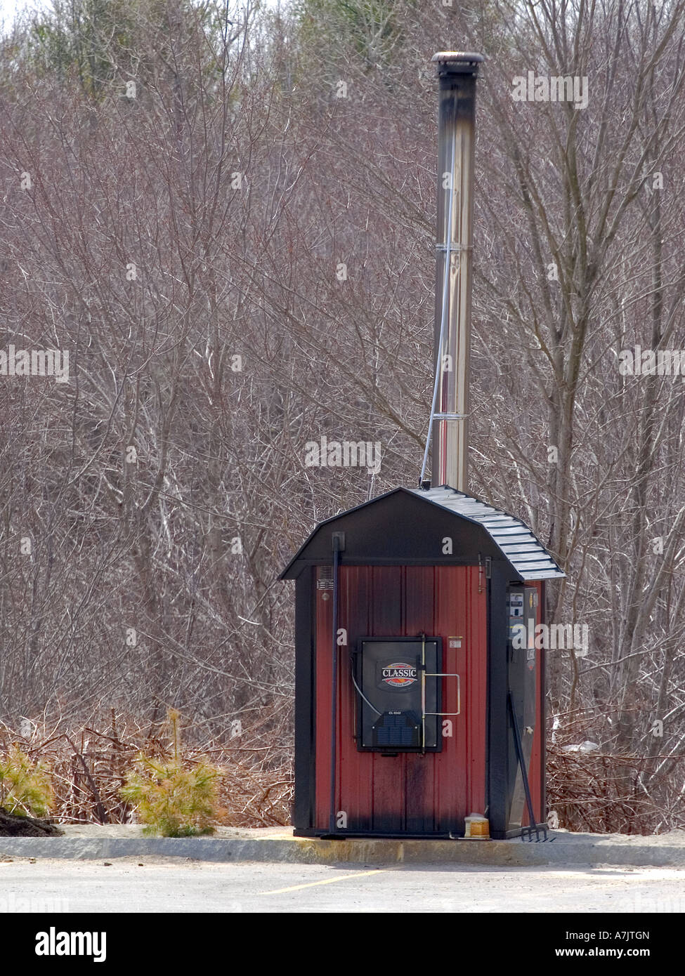 A makeshift smokehouse for smoking meats in a rural area Stock Photo ...