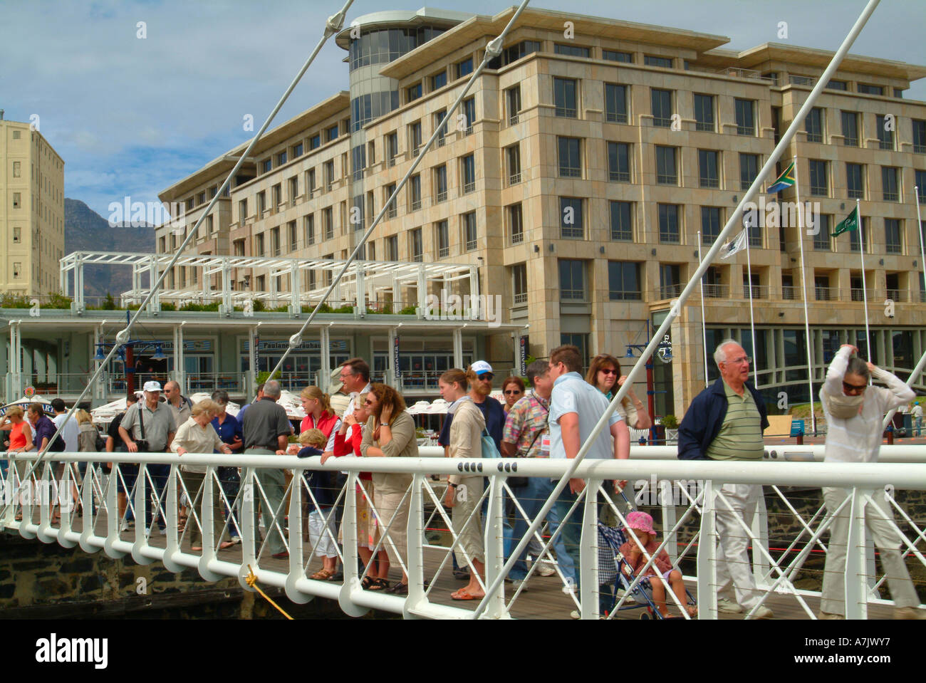Pedestrian Swing Bridge Across Dock at V and A Waterfront Cape Town ...