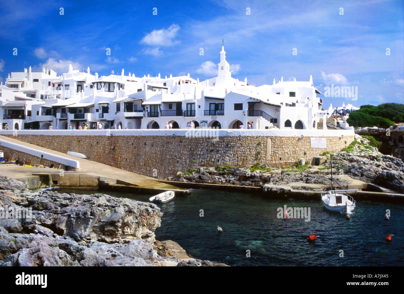Moorish Whitewashed Houses Binibeca Vel Binibecca Vell Harbour Harbor ...