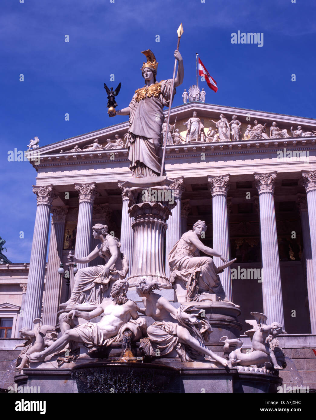 Parliament building in the Austrian capital of Vienna Stock Photo - Alamy
