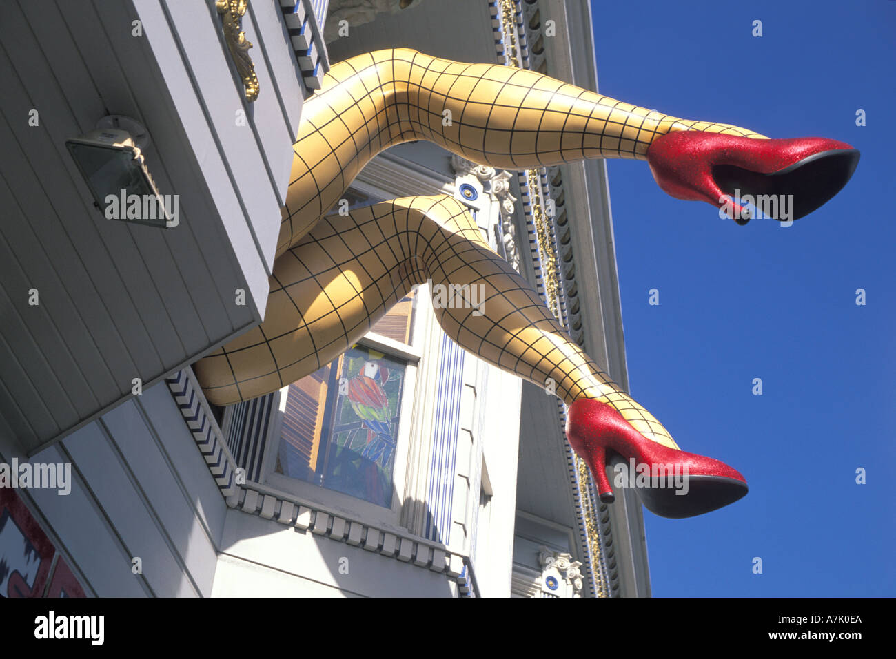 giant womans legs from second floor window Haight Ashbury San Francisco ...