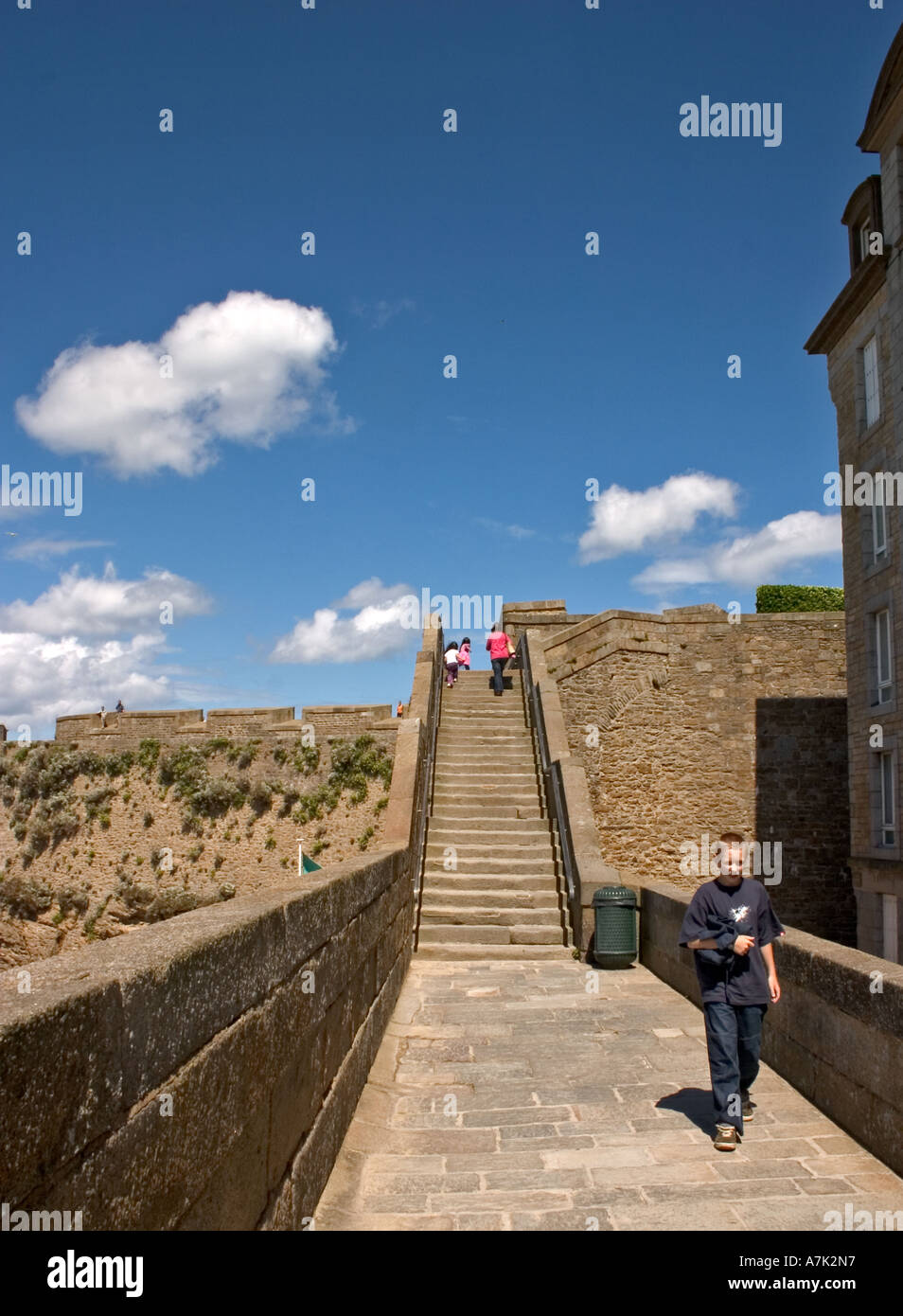St Malo city walls Stock Photo - Alamy