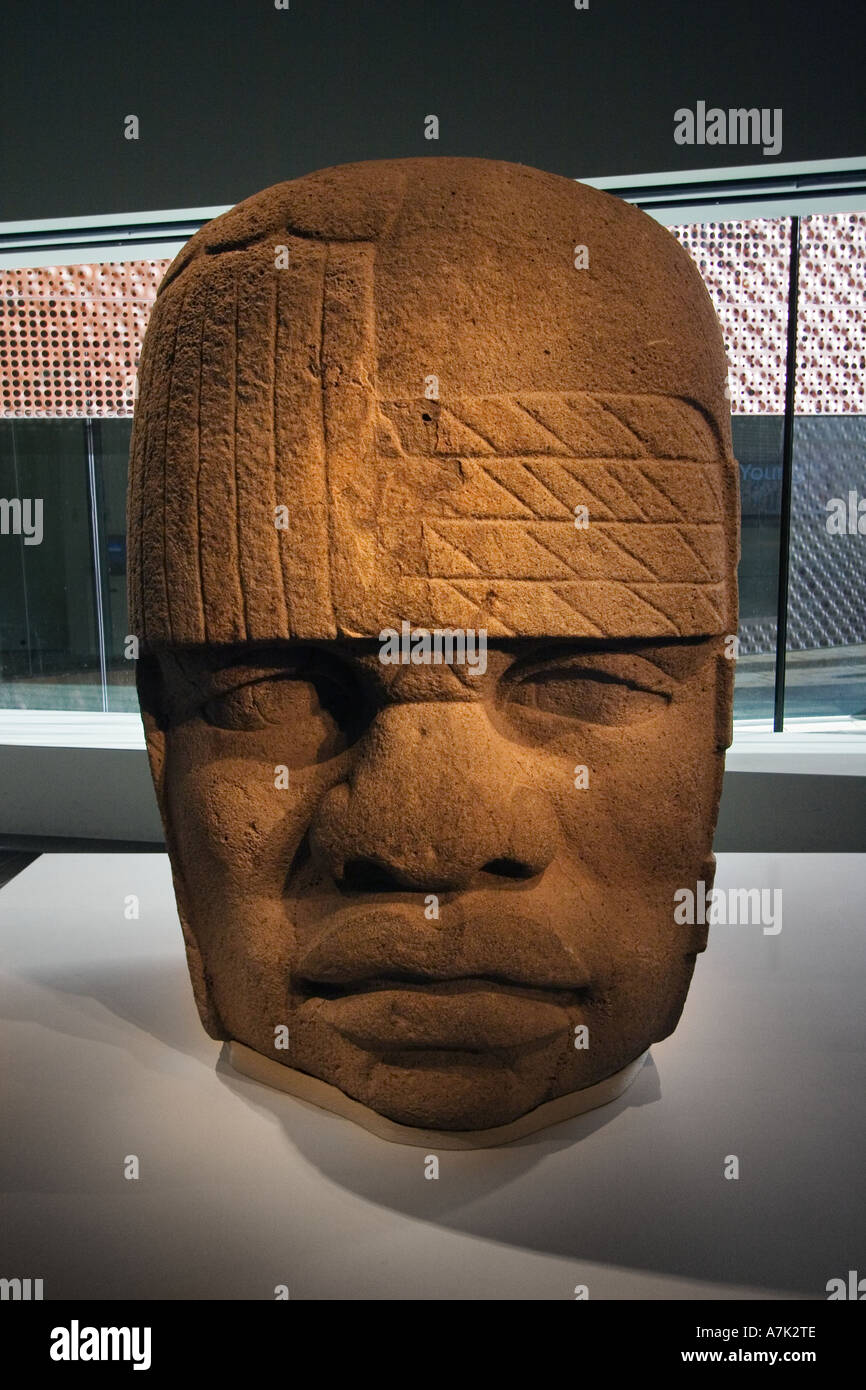 Toltec Head inside the de Young Museum built by Pritzker prize winning ...