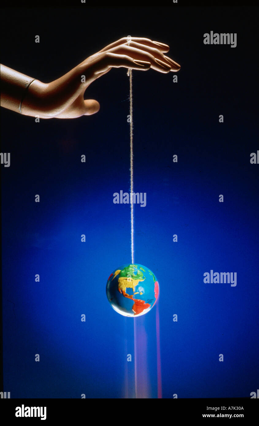 Earth as a yo yo Stock Photo - Alamy