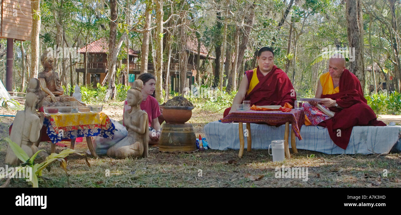 Shechen Rabjam Rinpoche Mathieu Ricard do a Buddhist Puja for Tsunami ...