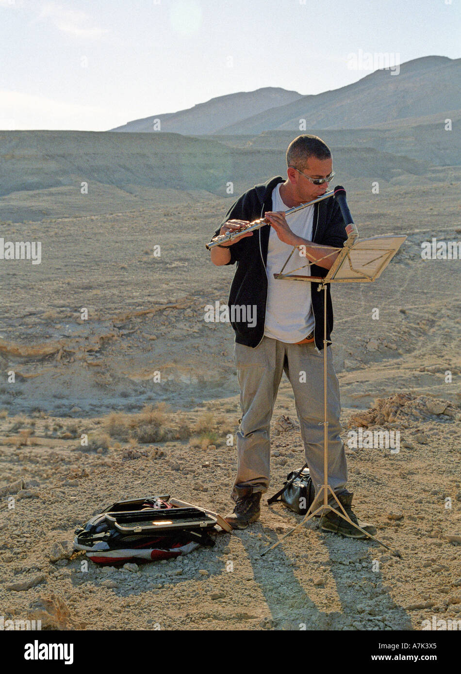 Flute in Desert 1 Stock Photo - Alamy