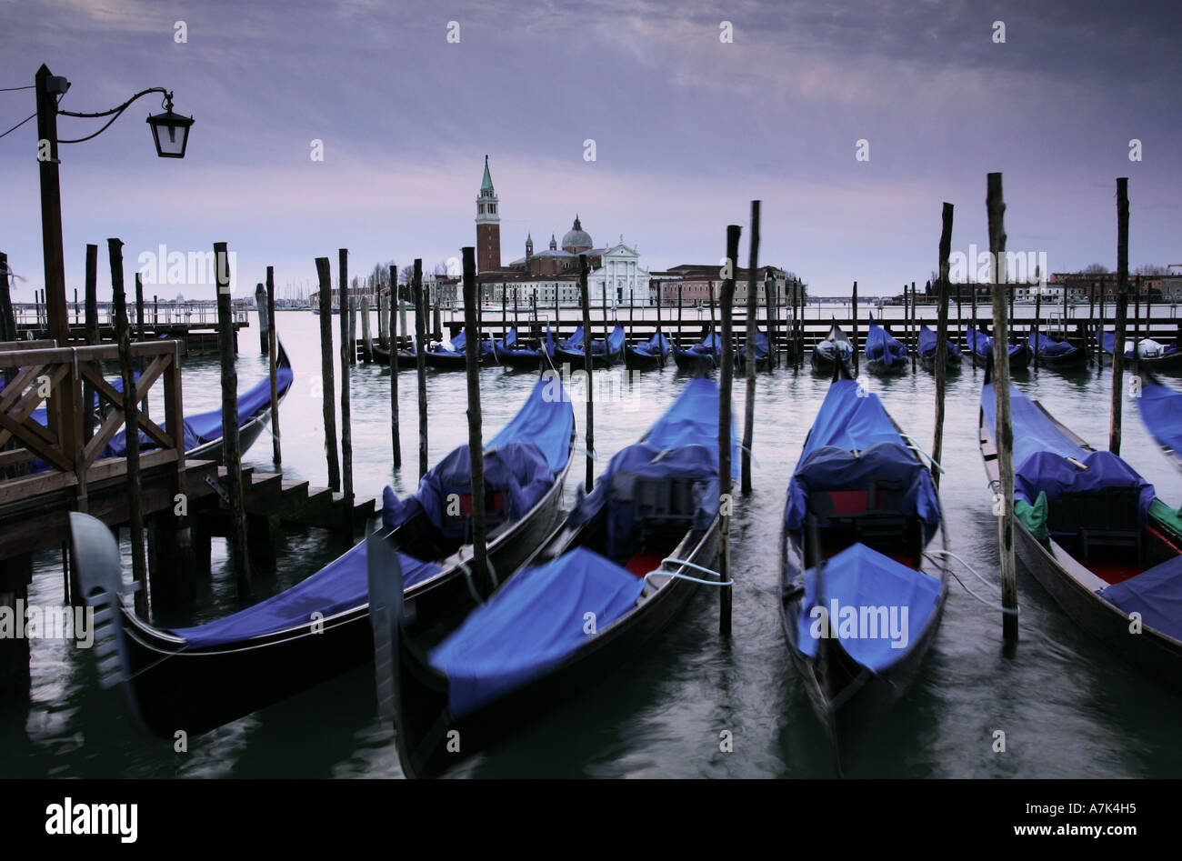 Iconic view of the famous European tourist destination city of Venice ...