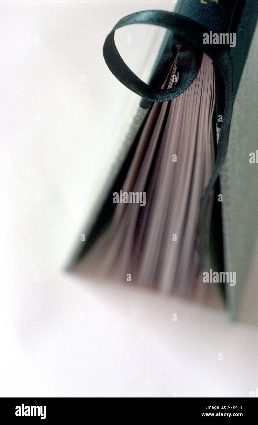 BOOK SPINE RIBBON MARKER Stock Photo - Alamy