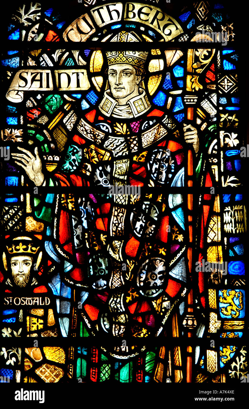 Saint Cuthbert stained glass window in St Thomas Church Fifth Avenue ...