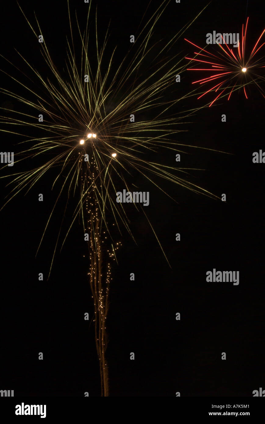 Firework light trails Stock Photo - Alamy