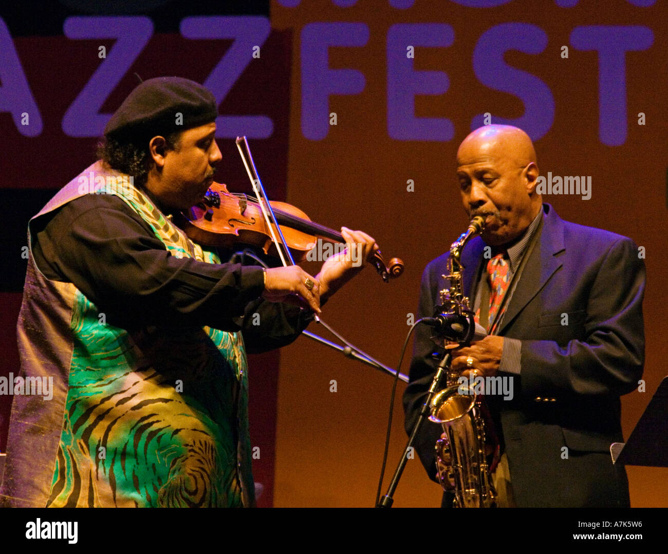 John Handy and Carlos Reyes preform with the 40th Anniversary Quintet ...