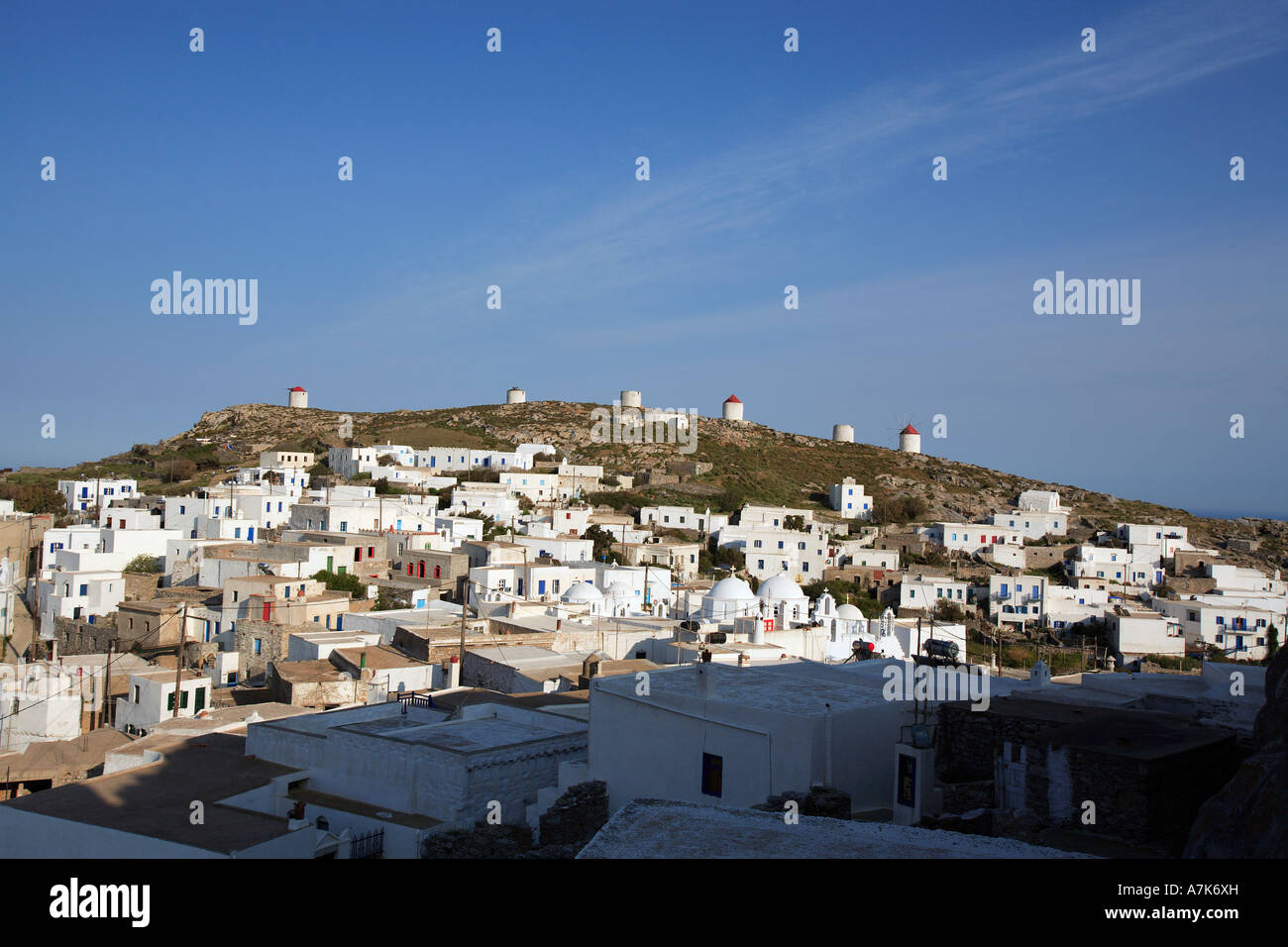 GREECE CYCLADES AMORGOS ISLAND A VIEW OF CHORA Stock Photo - Alamy
