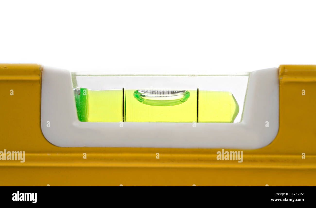 Close up of air bubble in spirit level Stock Photo - Alamy