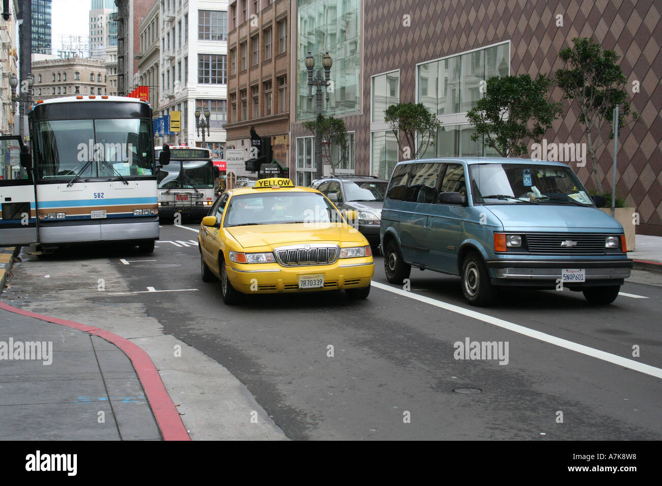 Traffic in downtown San Francisco Stock Photo - Alamy