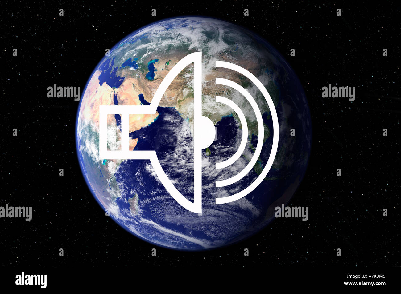 Concept image of sounds awareness and deafness Stock Photo - Alamy