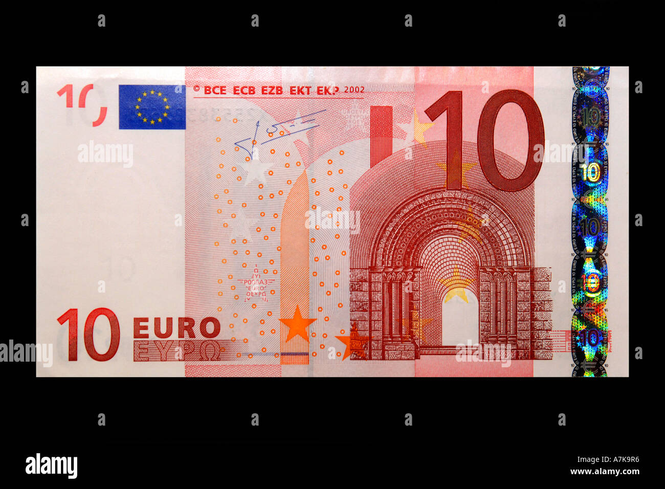 10 Euro note against a black background Stock Photo - Alamy