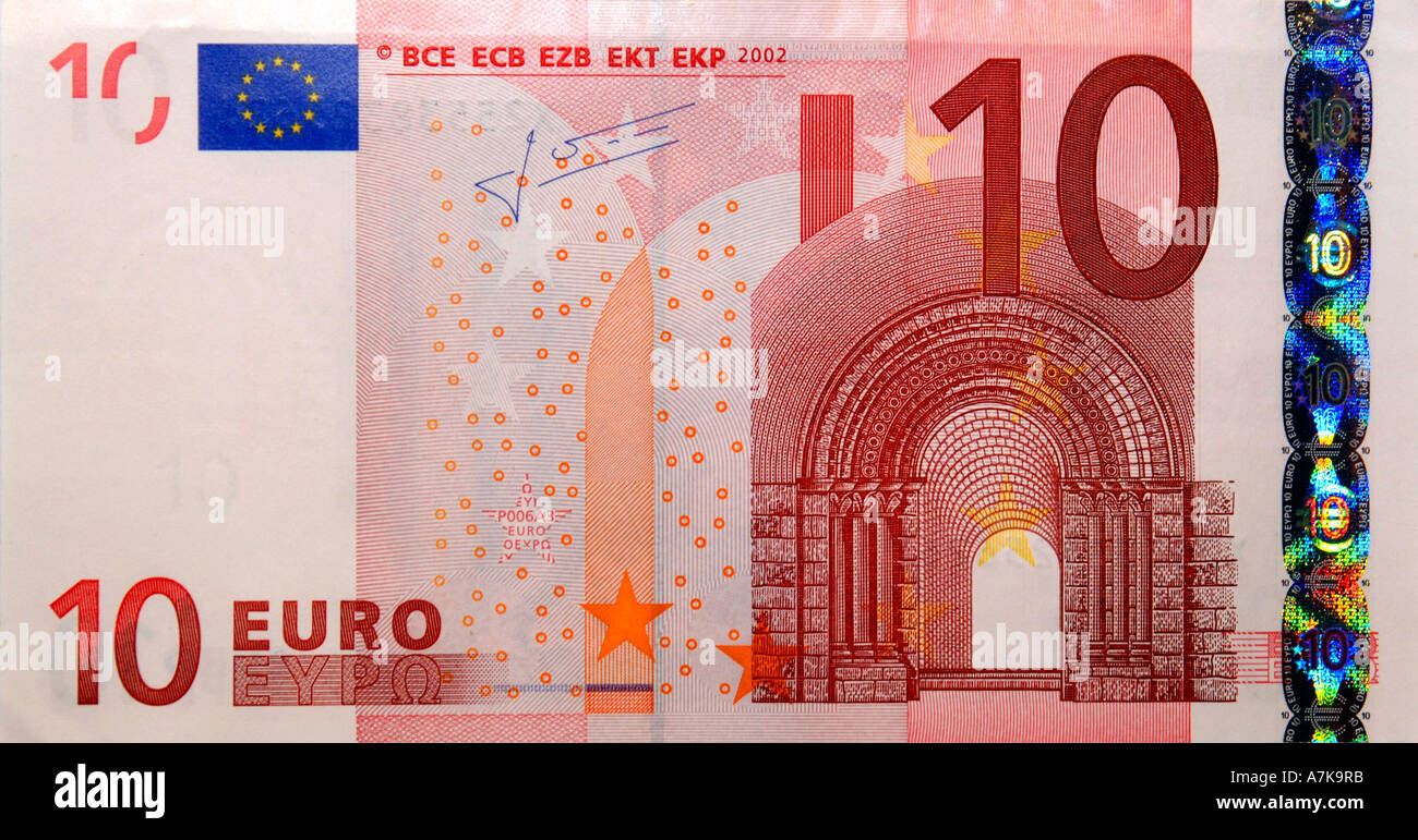 10 Euro note against a white background Stock Photo - Alamy
