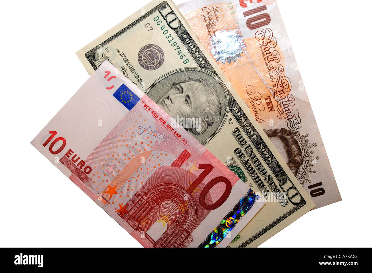 Major World Currency against a white background Stock Photo - Alamy