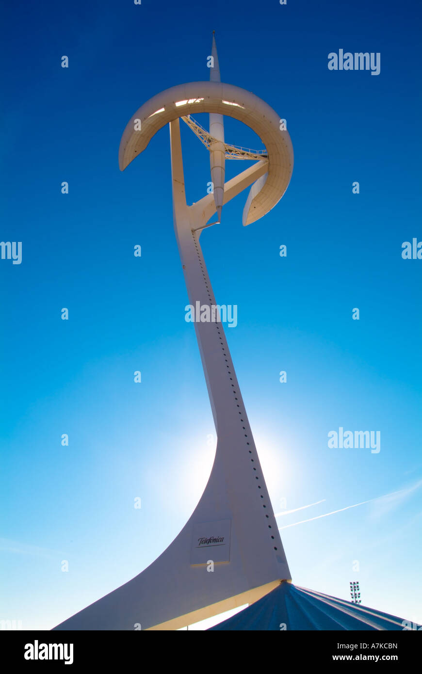 Telefonica telecommunications tower at Montjuic designed by Santiago ...