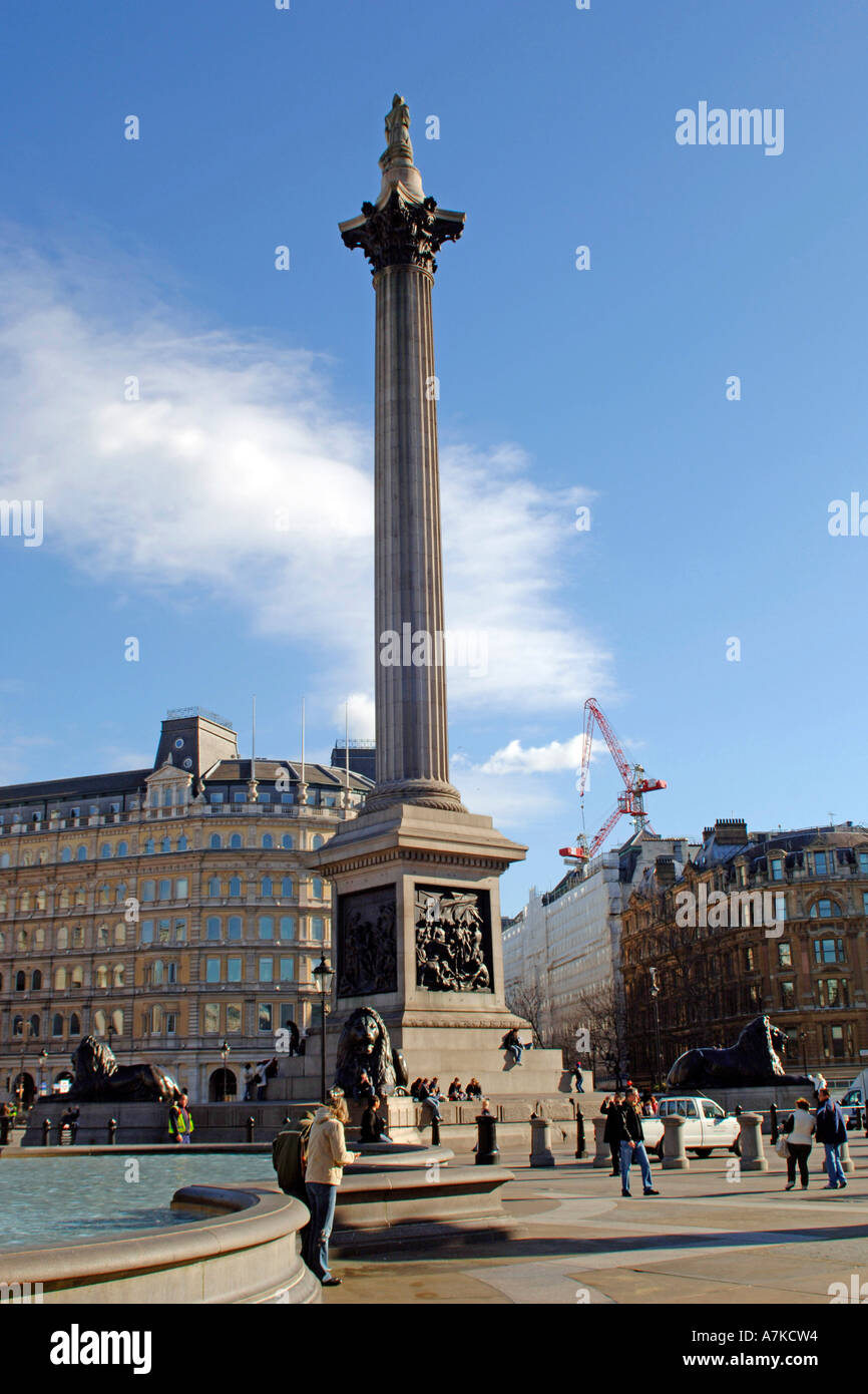 Nelson's Column in Trafalgar Square, London Stock Photo - Alamy