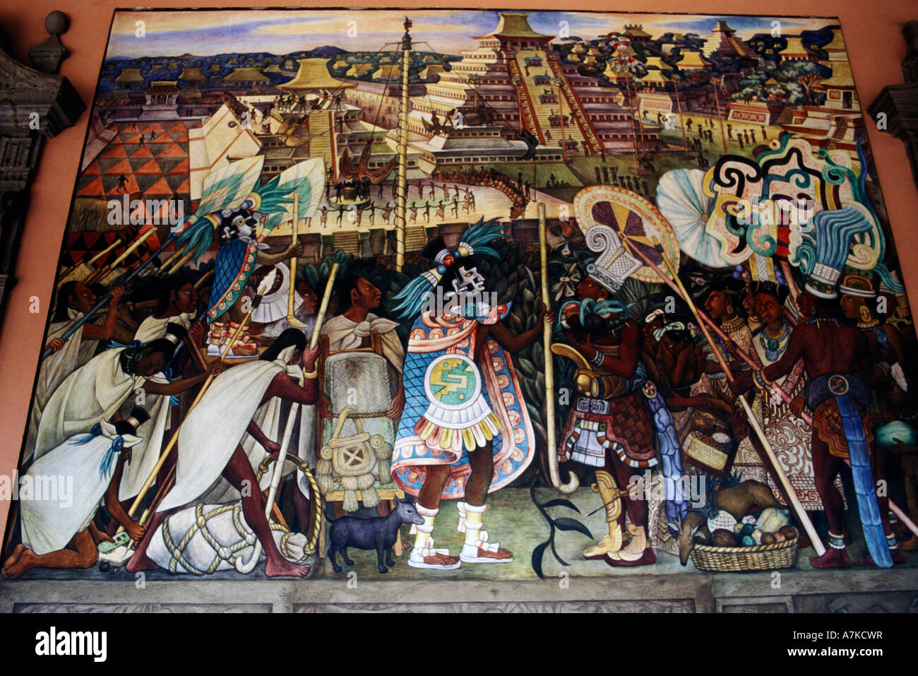 rivera mural, national palace, mexico city Stock Photo - Alamy