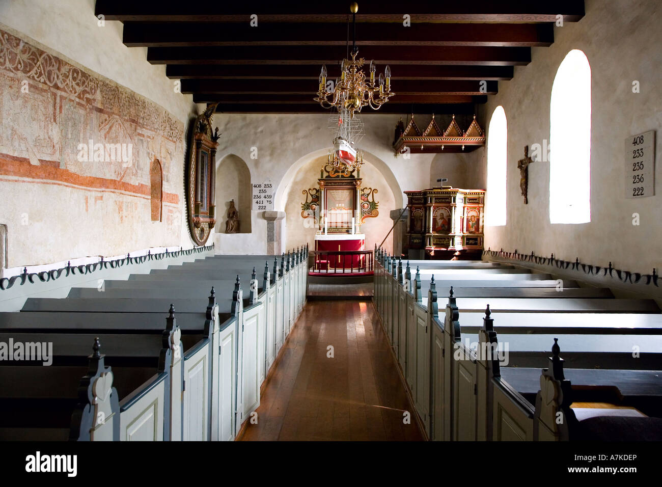 Old church interior Stock Photo - Alamy