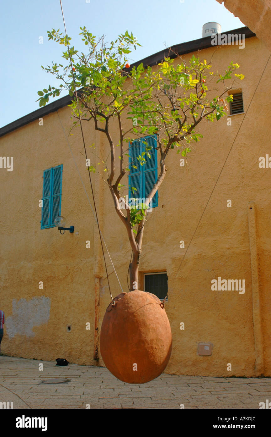 Israel, Jaffa, Floating Orange Tree (1993), by Ran Morin Stock Photo ...