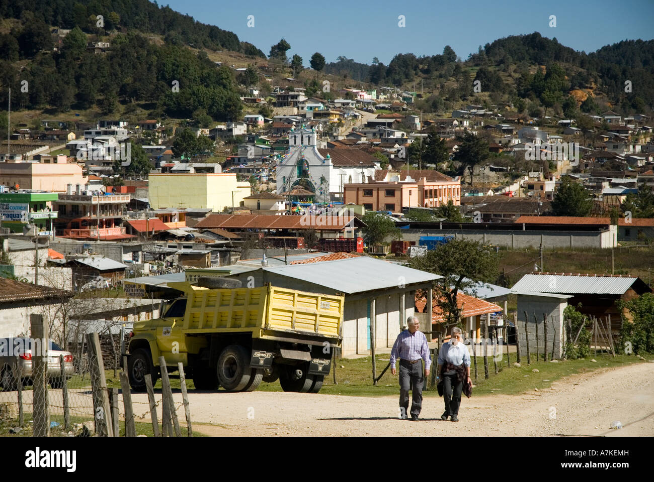 Panoramic view of San Juan Chamula - Chiapas - Mexico Stock Photo - Alamy