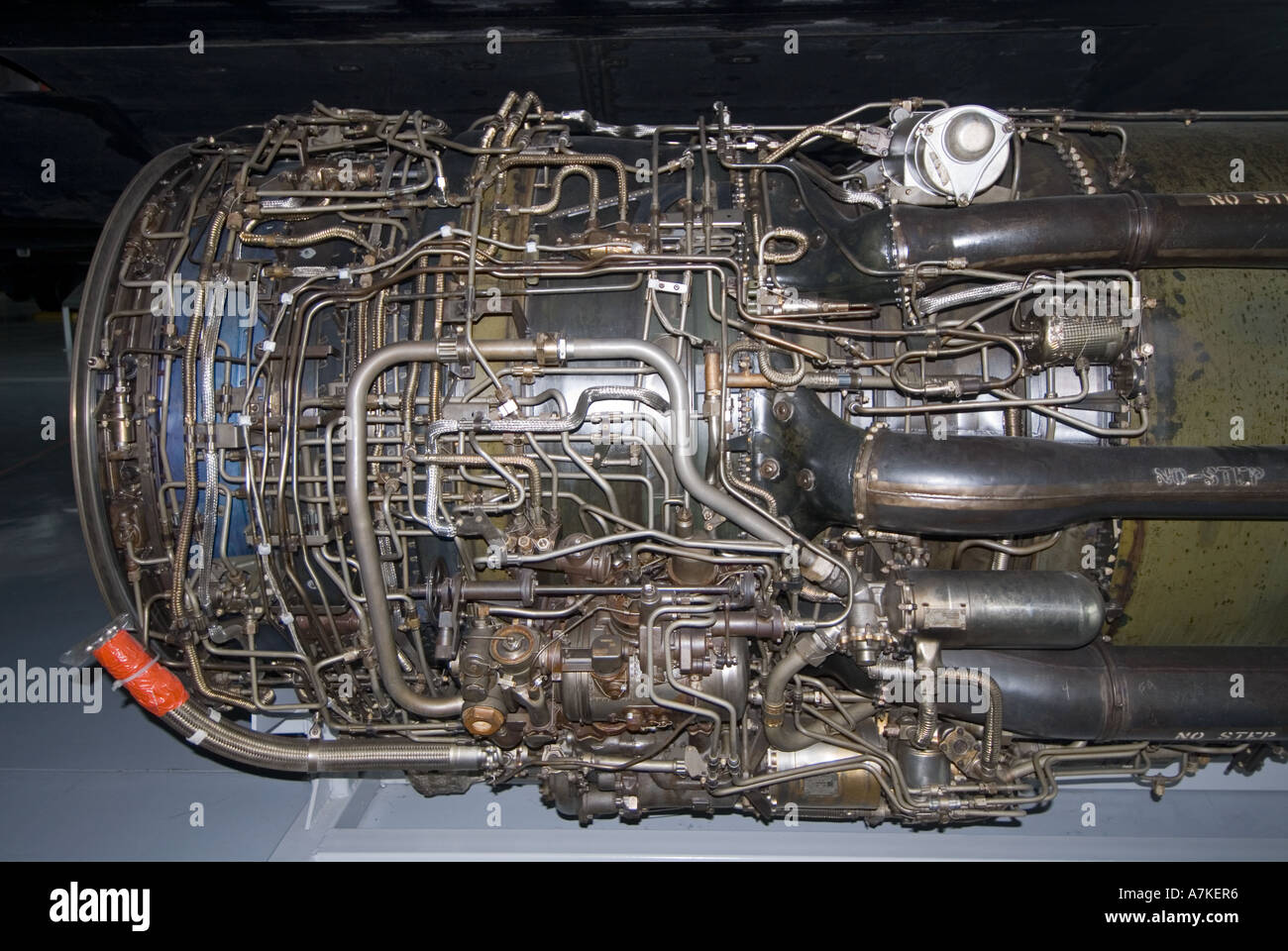 Duxford Imperial War Museum close up of large jet engine Stock Photo ...