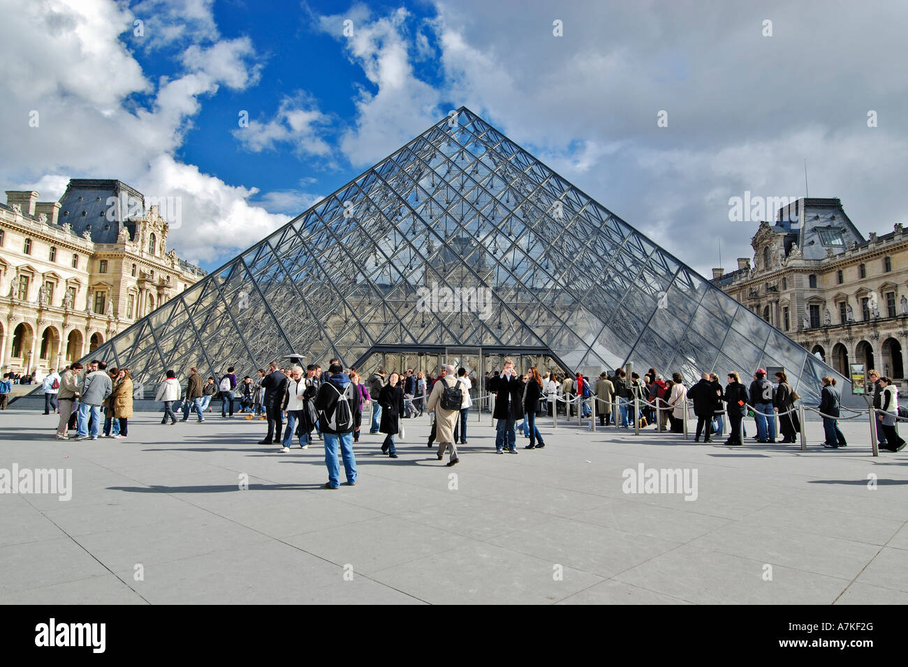 Louve pyramid inside museum hi-res stock photography and images - Alamy