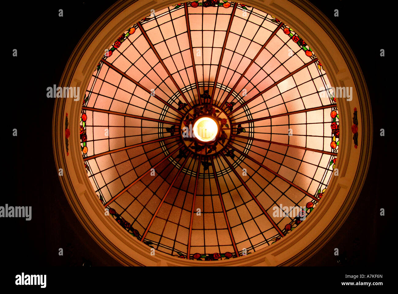 Art deco skylight Rothman Office Napier North Island New Zealand Stock ...