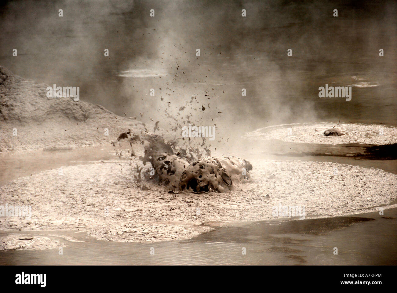Thermal mud pool Rotorua North Island New Zealand Stock Photo - Alamy