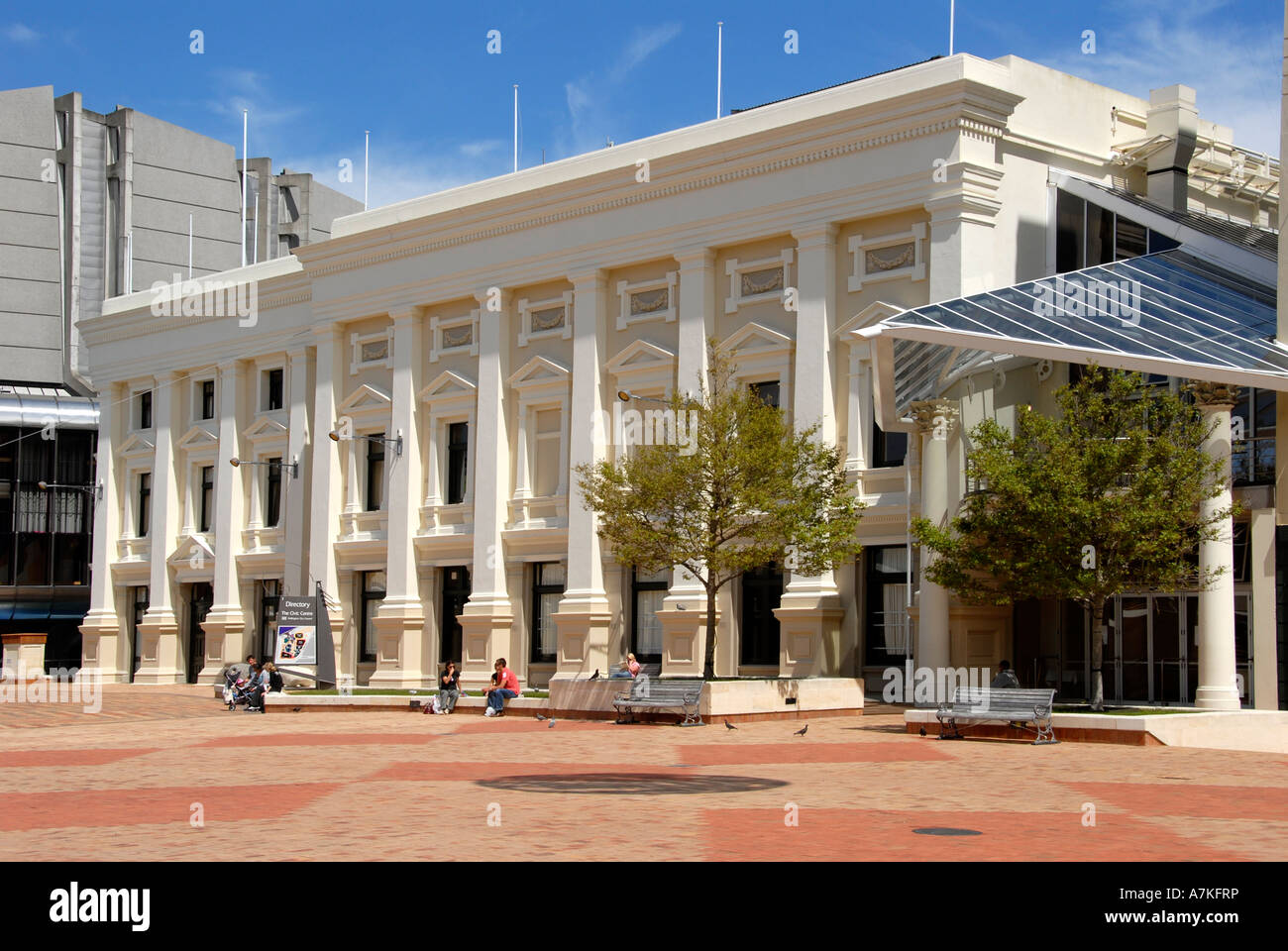 Town Hall Civic Square Wellington North Island New Zealand Stock Photo ...