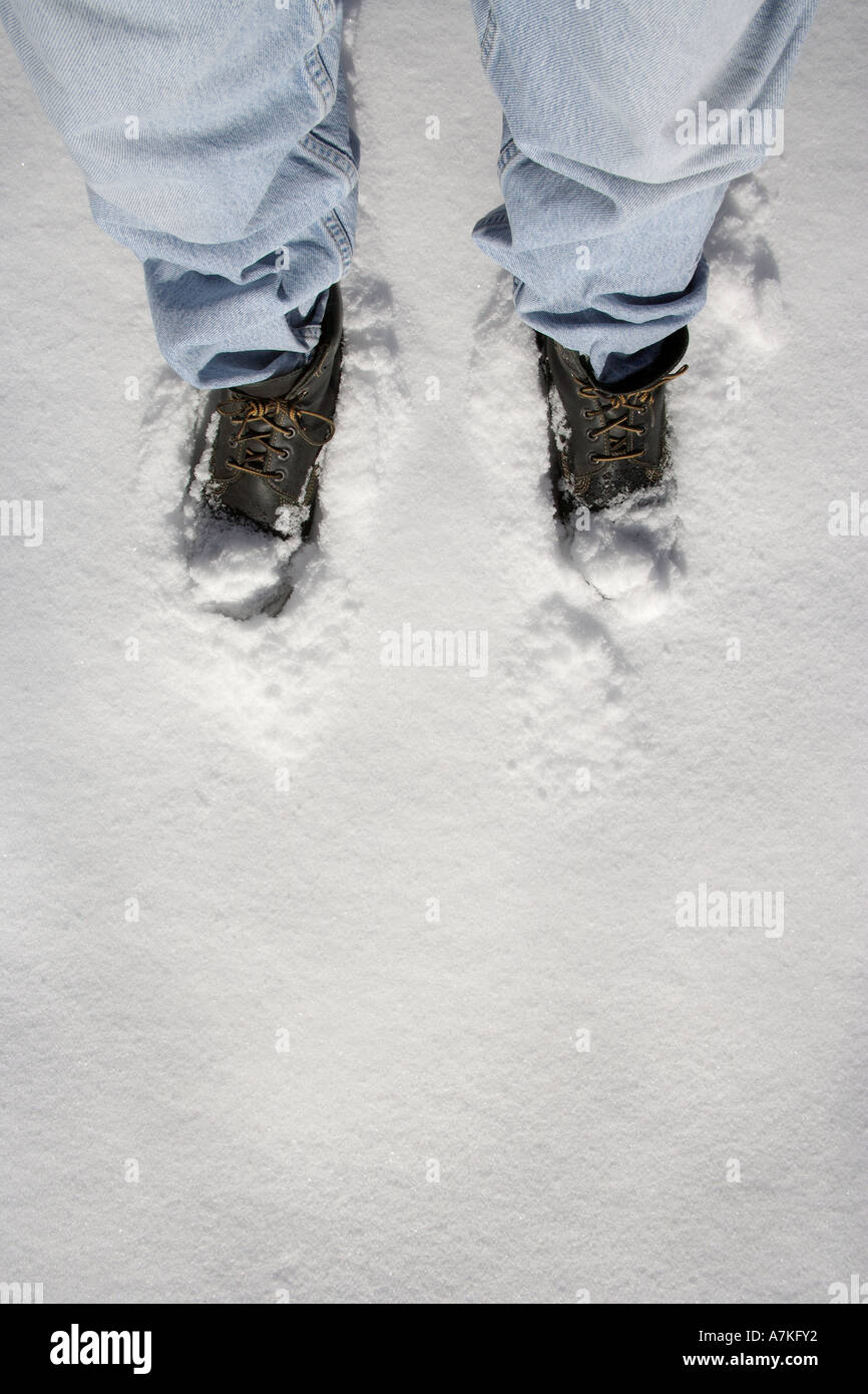 Standing in Snow Stock Photo - Alamy