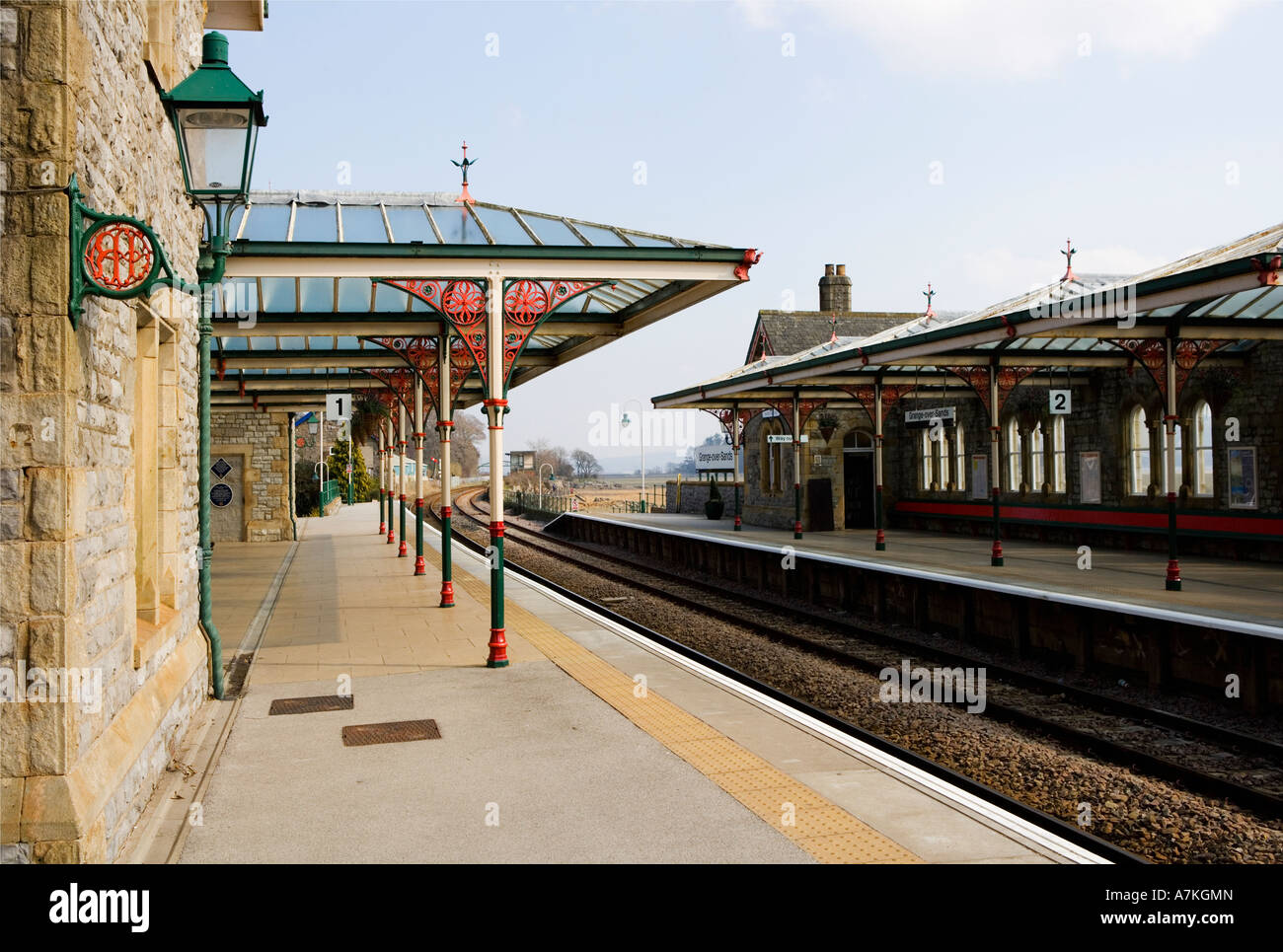 Railway station Grange over sands Stock Photo - Alamy