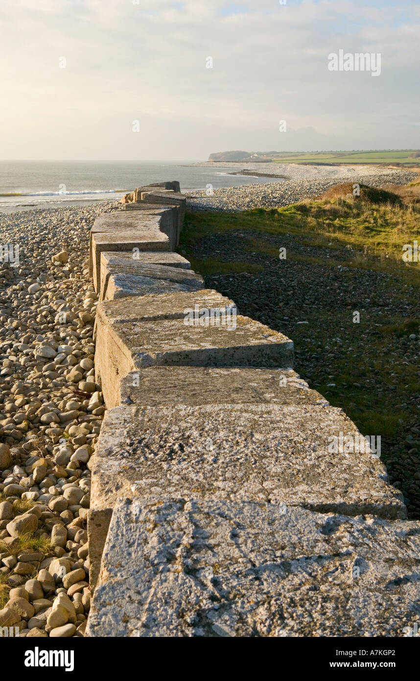 Coastal defences at Limpert Bay at Aberthaw Power Station Aberthaw ...