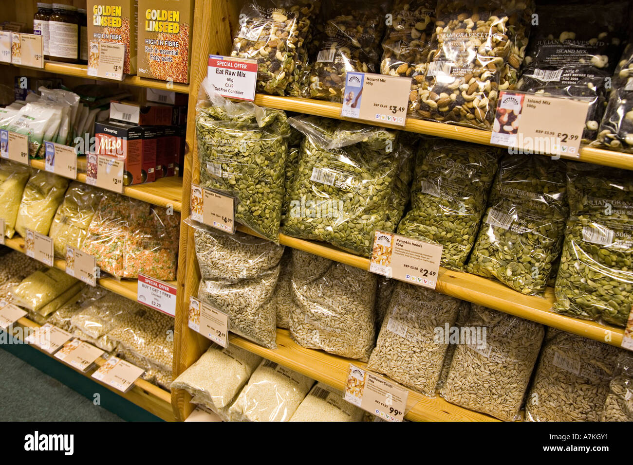 Health food shop signs hi-res stock photography and images - Alamy
